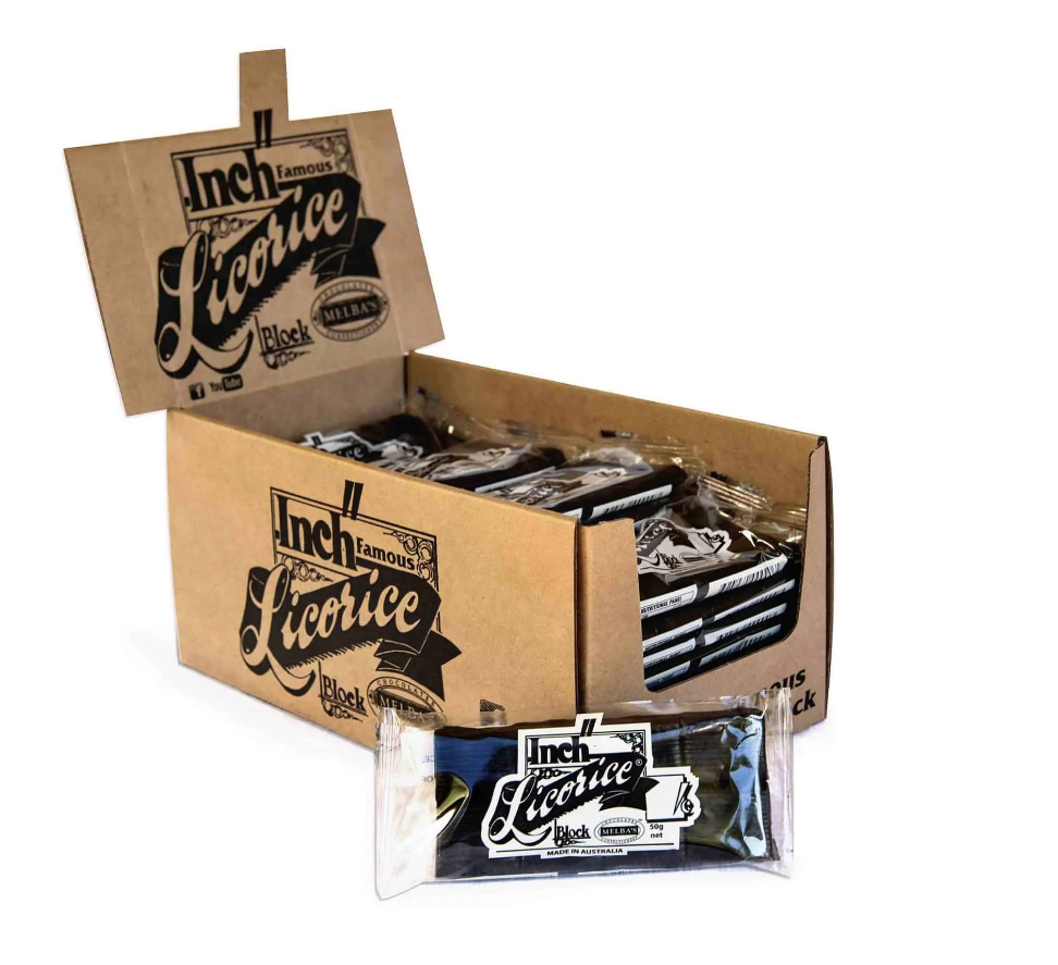 Melba's Famous Inch Licorice Blocks – Global Confectionery